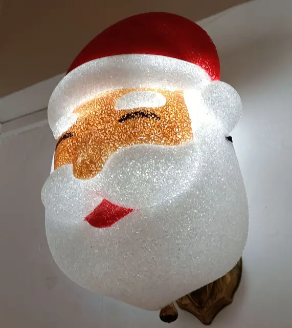 Vintage Light Up Santa Faces