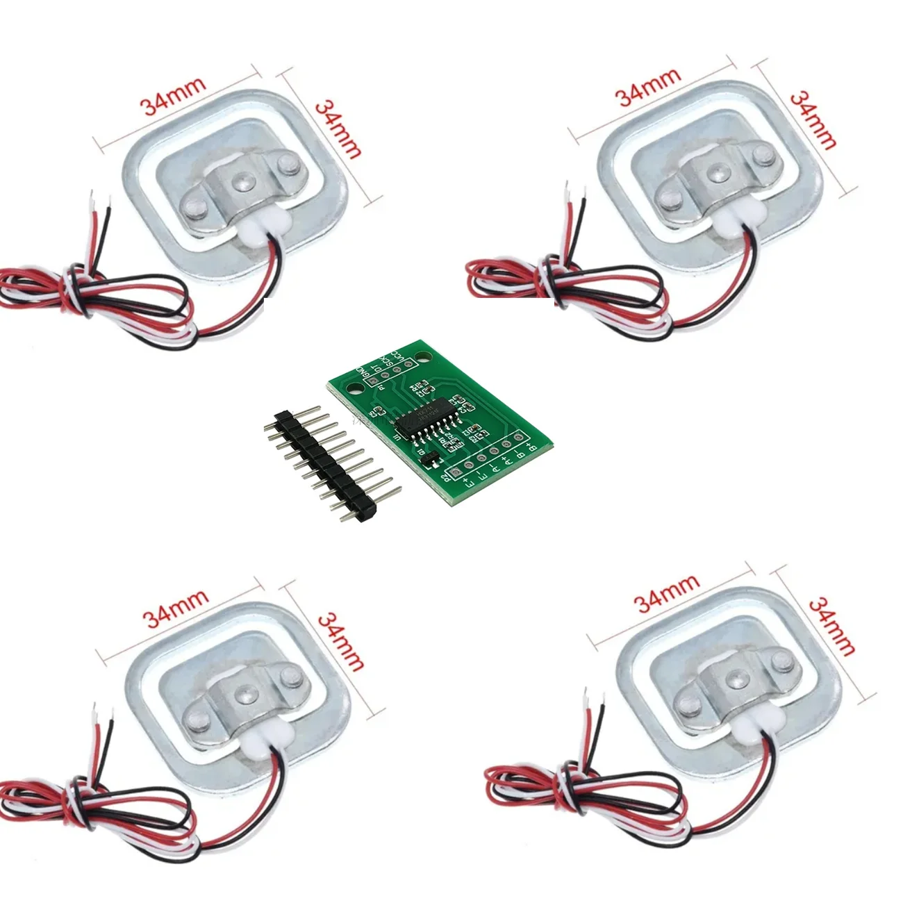4pcs 50kg human weight scale scales sensors HX711 AD module body load ...