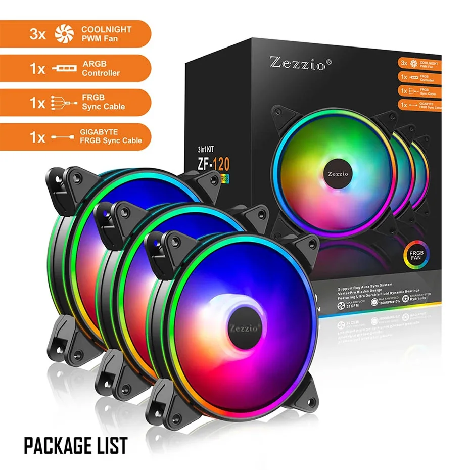 Zezzio-ZF-120-3in1-Case-Fans-120mm-Addressable-ARGB-Case-Cooling-Fan ...