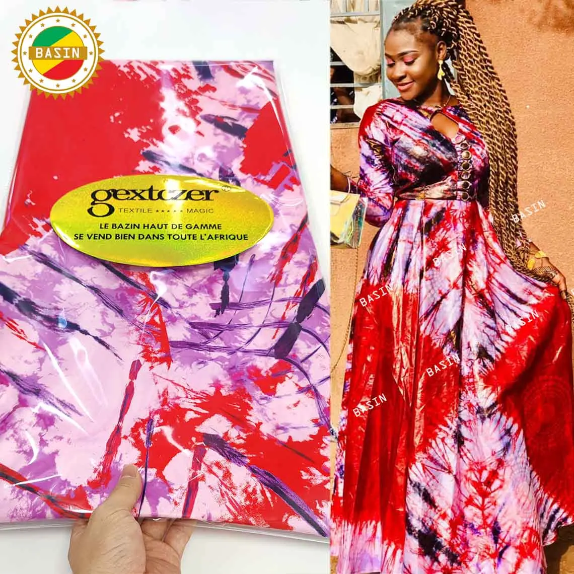 Colorful Basin Riche Fabric For Elegant Women Daily Party Dresses Basin ...