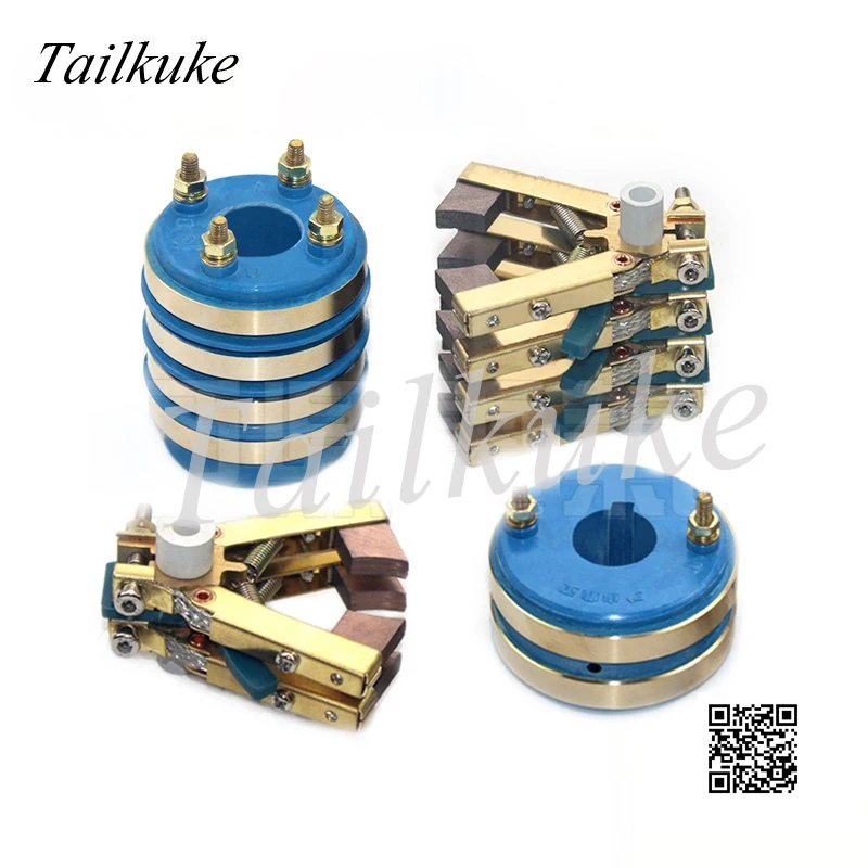 2 4 Channel Collector Ring Copper Carbon Brush Holder Combination ...