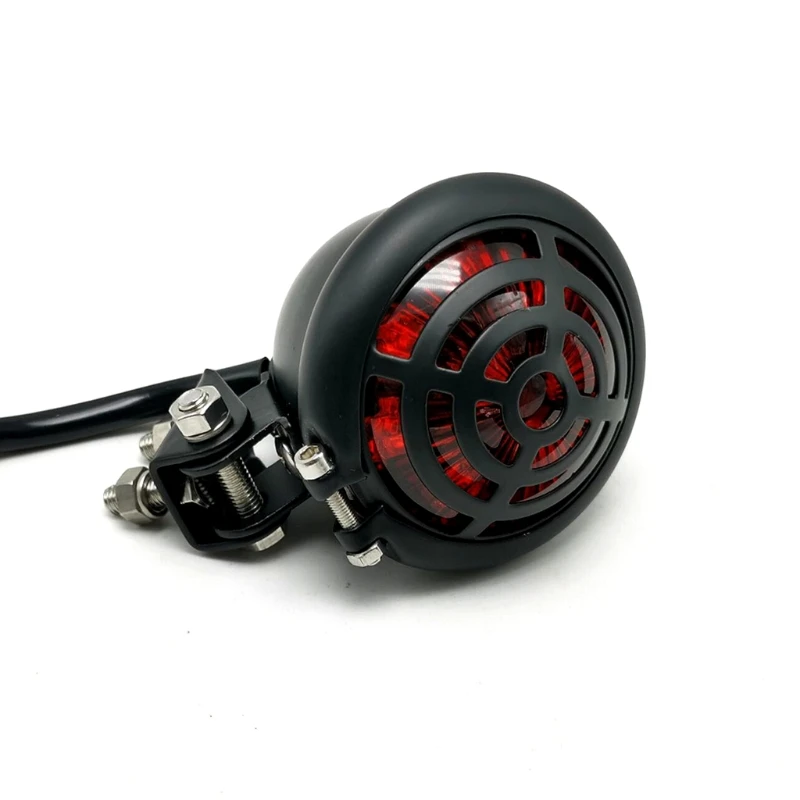 Motorcycle Turn Signals indicator Light Retro Round Alloy Taillight ...