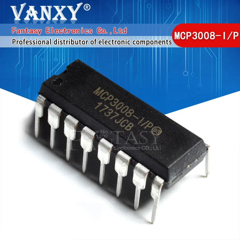 1PCS MCP3008 DIP16 MCP3008-I/P DIP-16 DIP