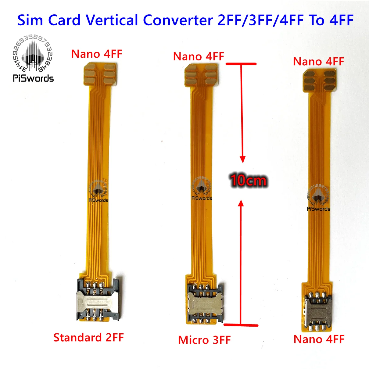 Sim card 2FF Micro 3FF Nano 4FF Converter To Vertical Nano 4FF Sim Usim ...