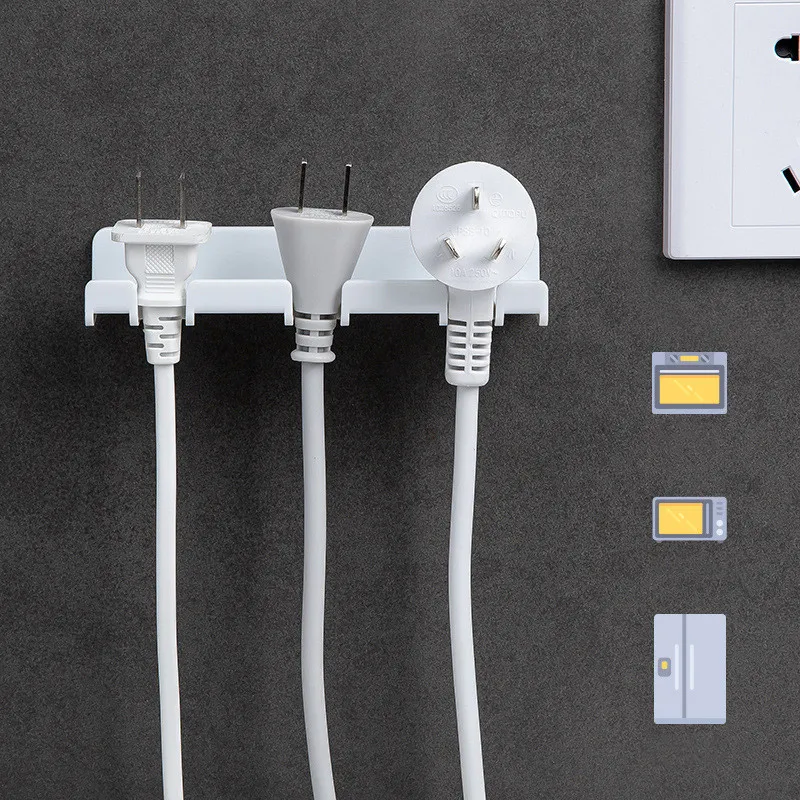 Wall Storage Hook Power Plug Socket Holder Home Wire Plugs Adhesive ...