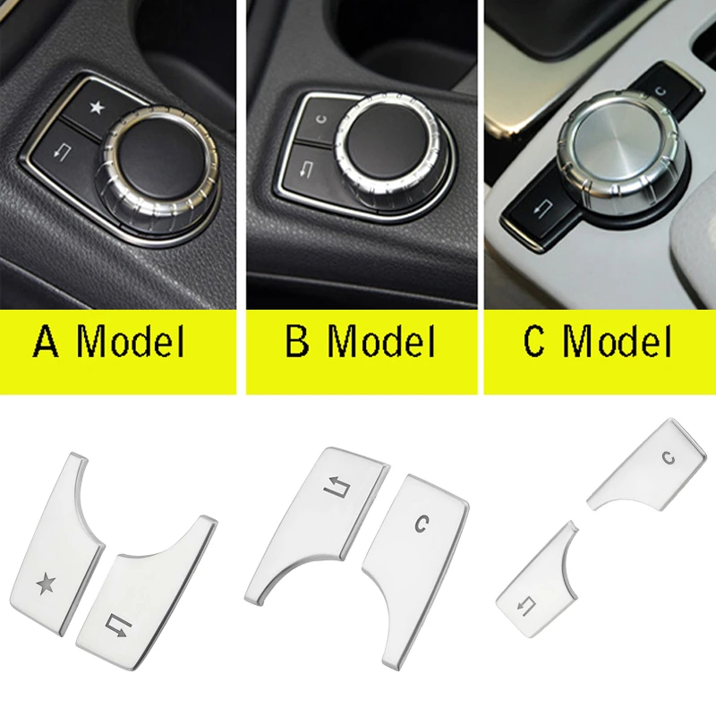 Car Console Multimedia Knob Switch Button Cover Sticker For Mercedes ...