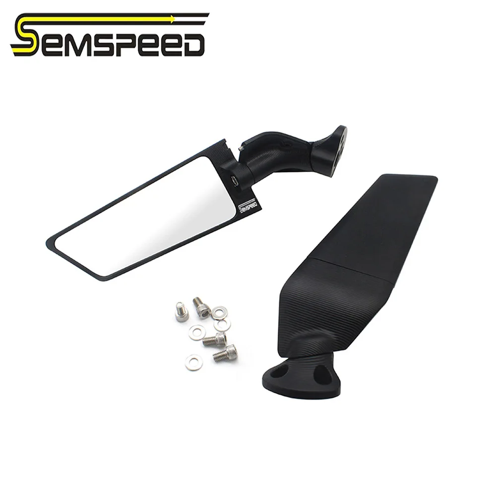 Motorcycle Newest Side Mirrors Modified Wind Wing Adjustable Rotating ...
