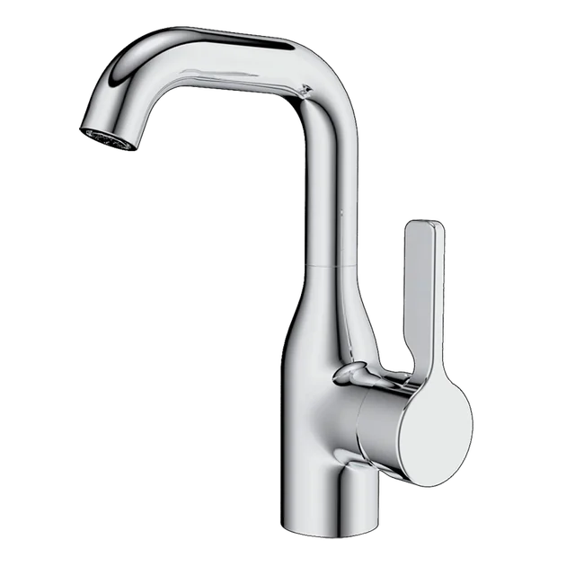 JOMOO 360° Swivel Basin Faucet Single Handle Cold and Hot Bathroom Brass Sink Tap Kitchen Mixer ...