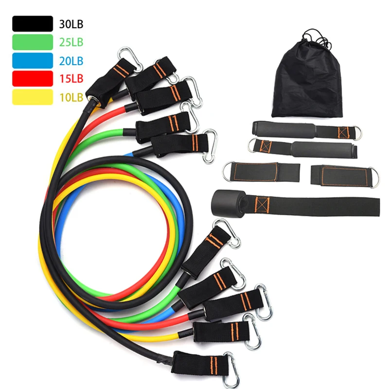 Adjustable Pull Rope Fitness Exercises Resistance Bands Sets Crossfit ...