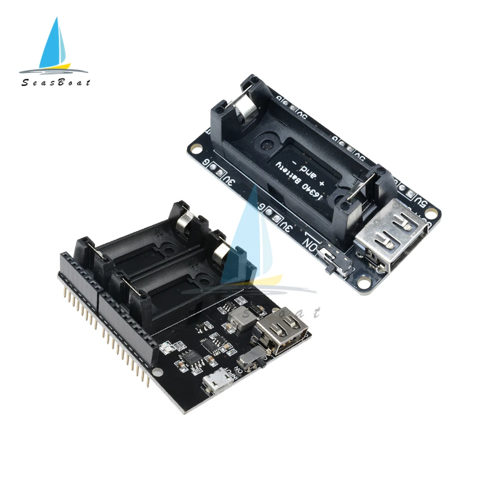 16340 리튬 배터리 실드 모바일 전원 확장 보드 모듈 Arduino Esp8266 용 5v 33v 듀얼 출력 마이크로 Usb배터리 텍스터 Aliexpress