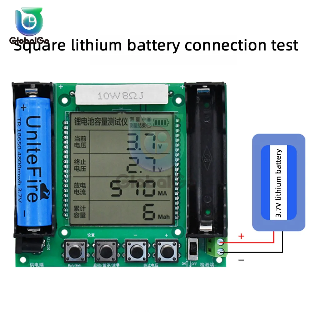 Battery Testers DC 5-12V Battery Capacity Tester MAh MWh for 18650 ...