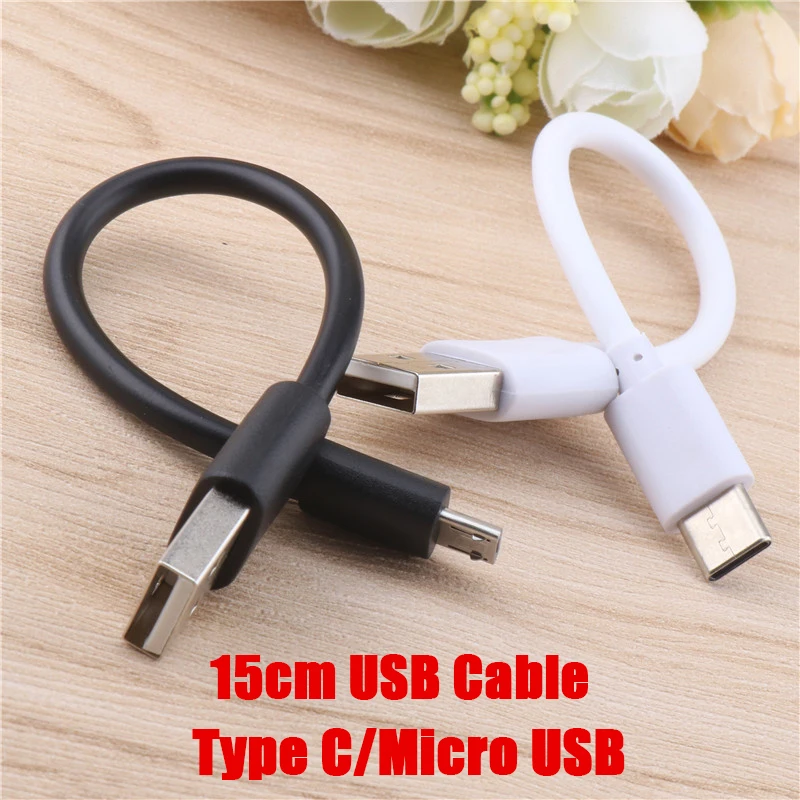 15cm Type C Micro USB Cable Short Fast Charging For Samsung Xiaomi ...
