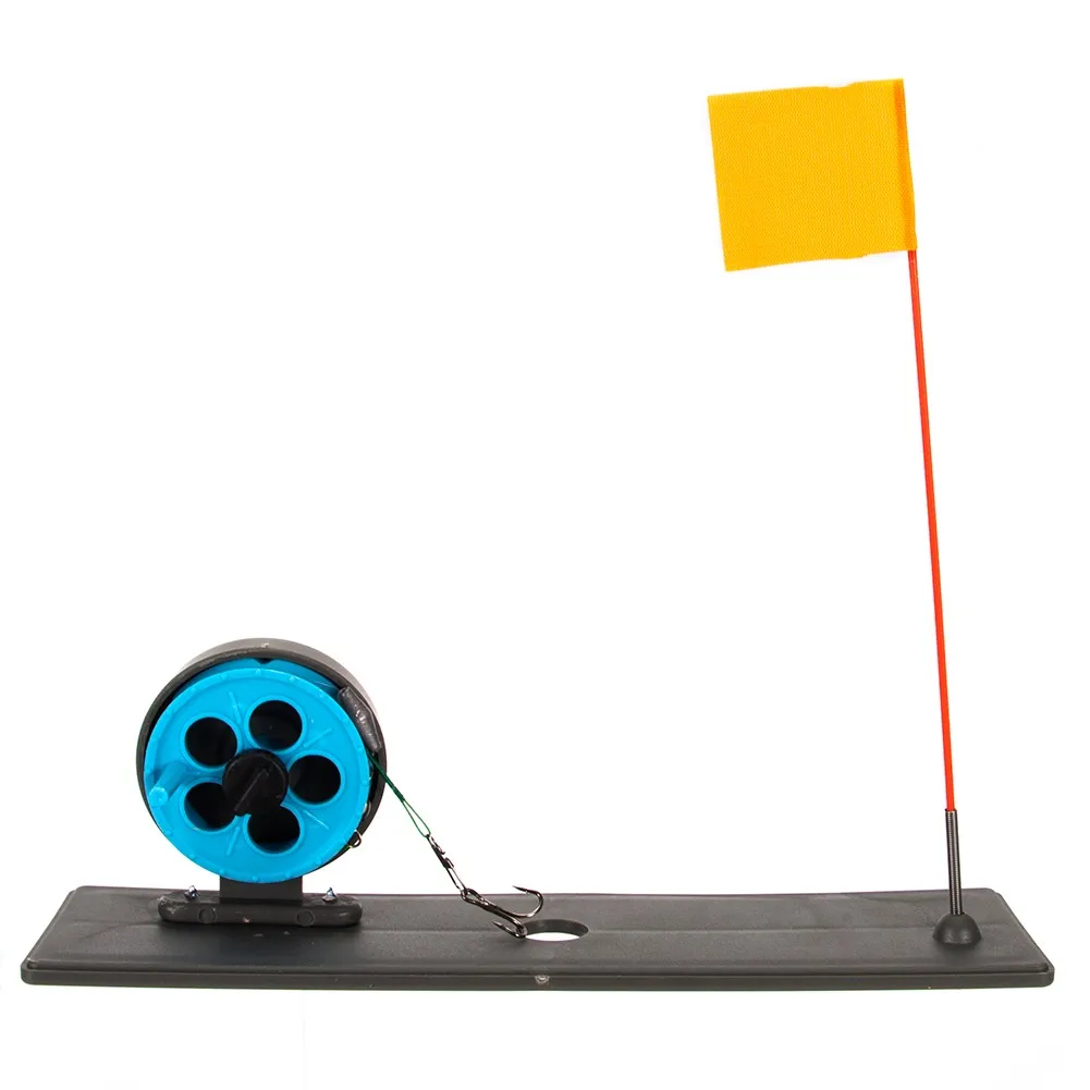 Portable-Winter-Ice-Fishing-Rod-Tip-Up-With-Flag-Marker-Pole-Indicator ...