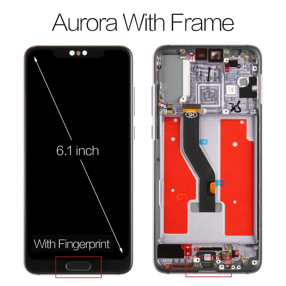 Ips для huawei P20 Pro lcd Сенсорная стеклянная панель для huawei P20 Plus дисплей CLT-AL00L ...