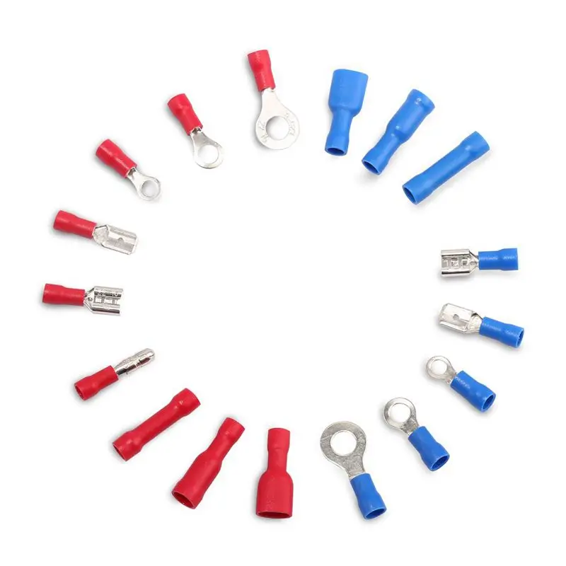 400PCS Crimp Connectors Electrical Crimp Terminals with 18 Sizes ...