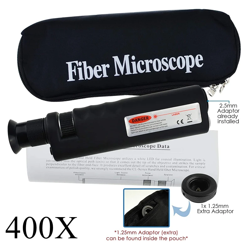 400x Handheld Fiber Optical Microscope Inspection For Coaxial ...