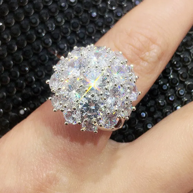 Huitan-Big-Round-Shaped-Rings-for-Women-with-Dazzling-Crystal-Cubic ...