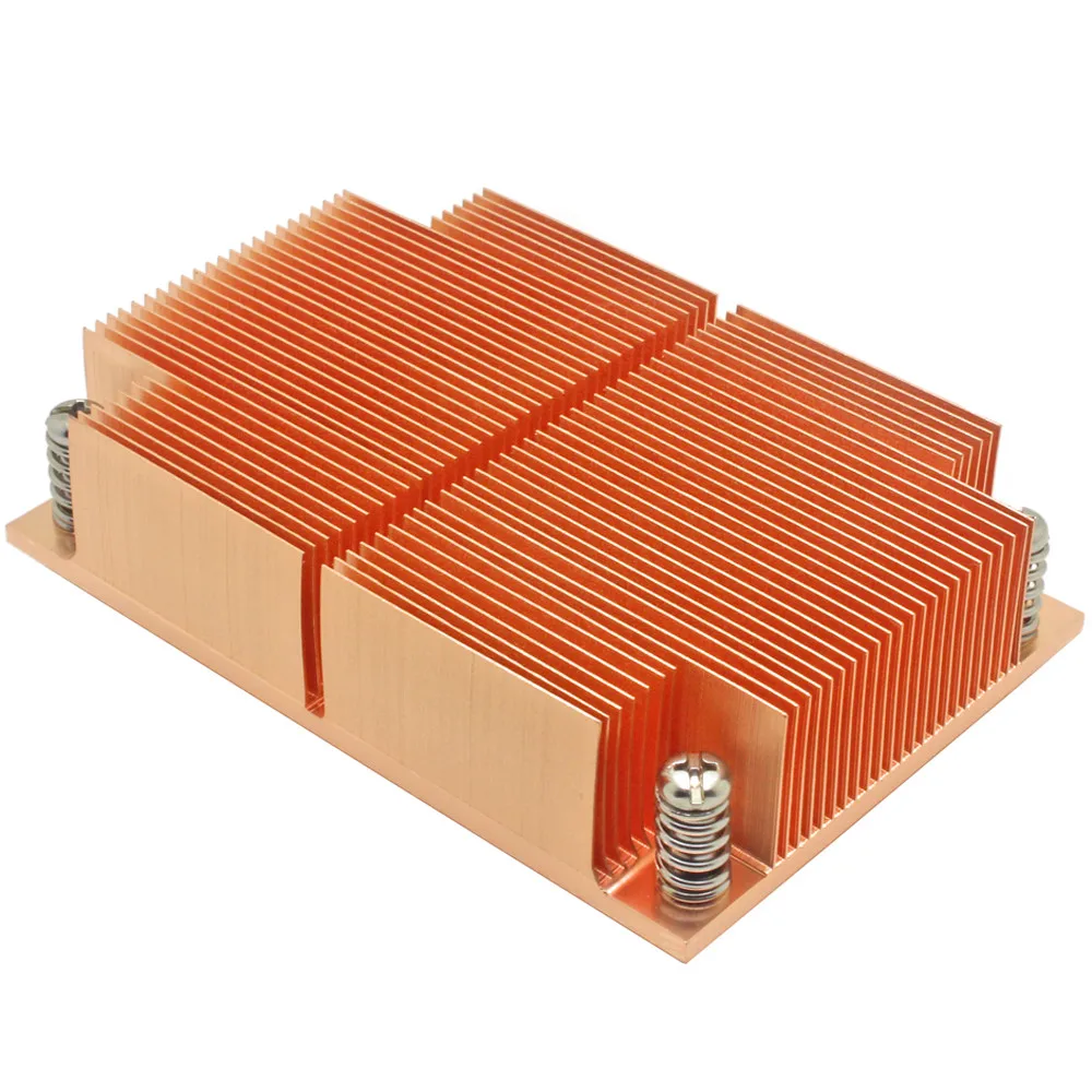1U Server CPU Cooler Computer Radiator Copper Heatsink for Intel LGA ...