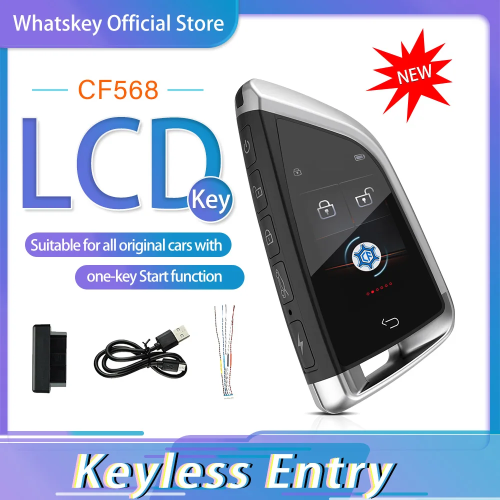 Mais novo inglês coreano universal cf568 exibição de tela chave keyless ...