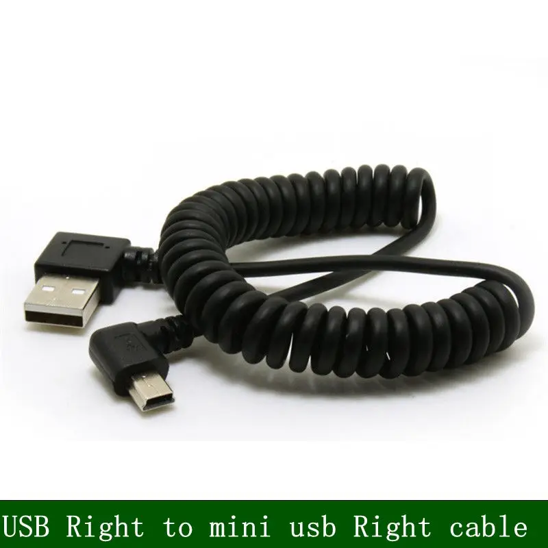 90 degree double right elbow USB Mini data line left T port for MP3 ...