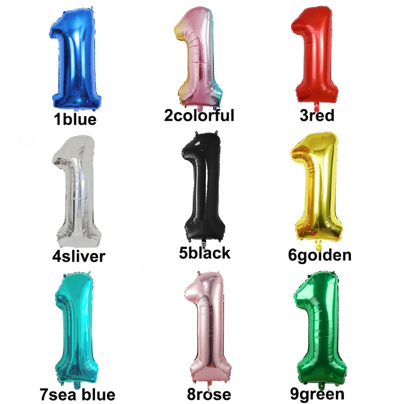 Balloon-1-Number-Balloons-Wild-One-Green-Globe-Blue-Figure-1-Birthday ...