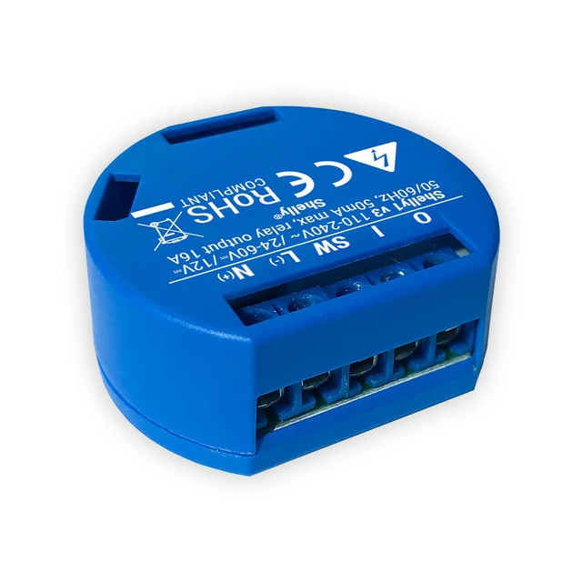 Shelly 1 Smart Home WiFi Operated Relay Switch 16A An Embedded ...