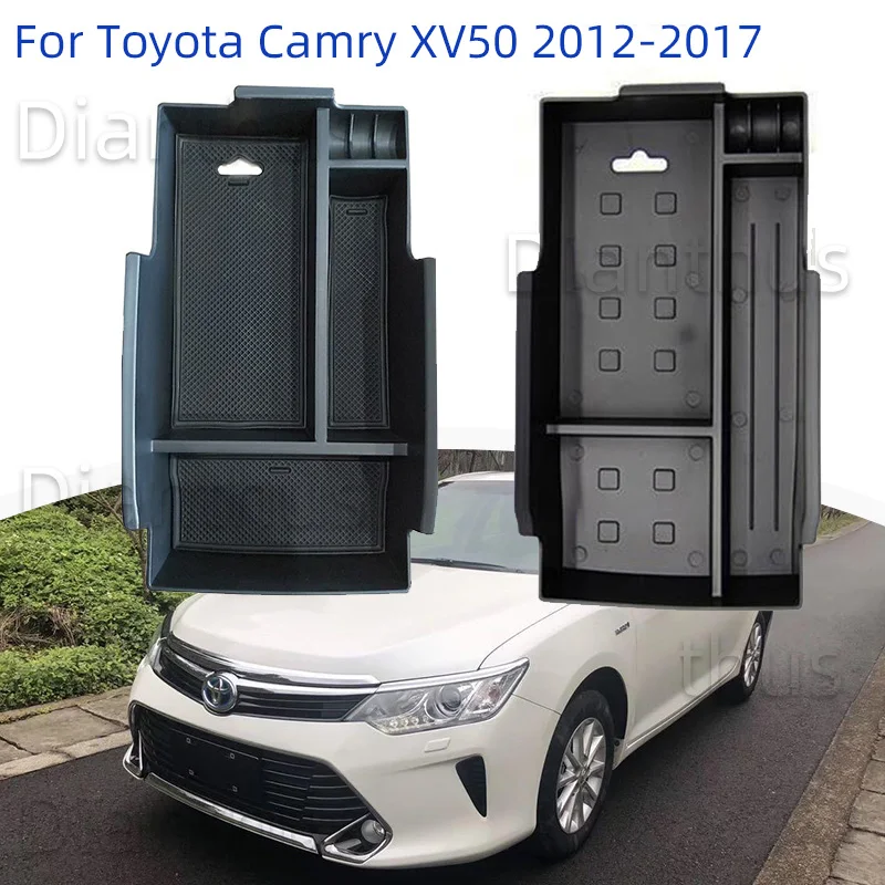For-Toyota-Camry-XV50-2012-2017-Car-Center-Console-Armrest-Storage-Box ...