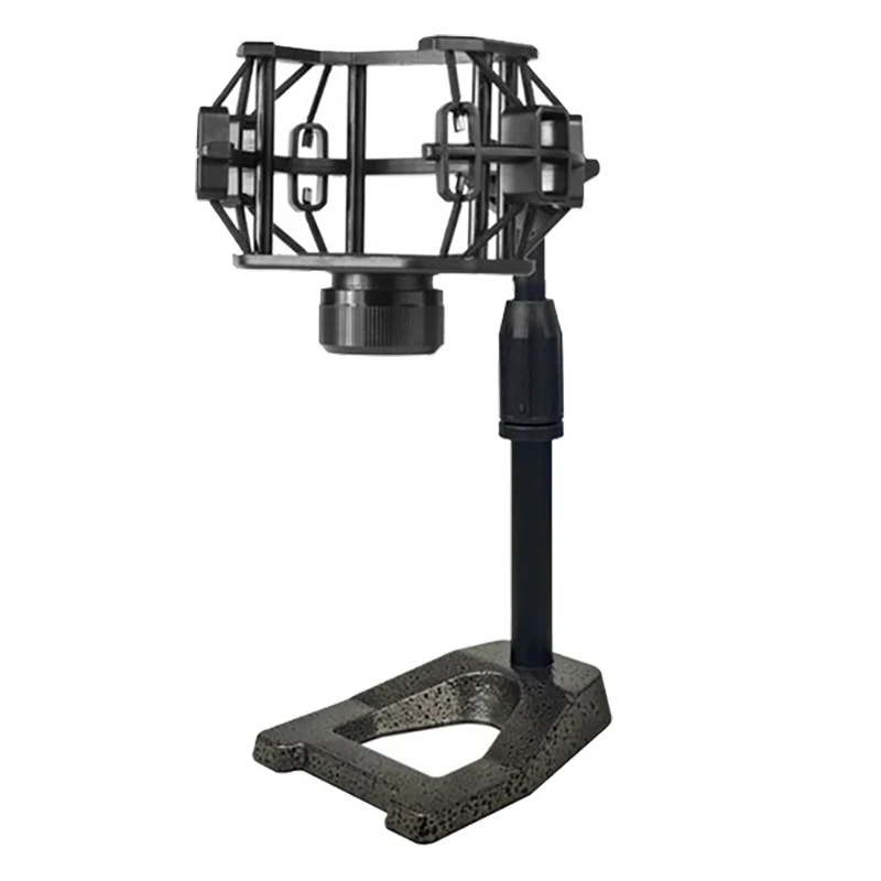 Soporte de micrófono para escritorio, Base ponderada con soporte ajustable para transmisión de ...