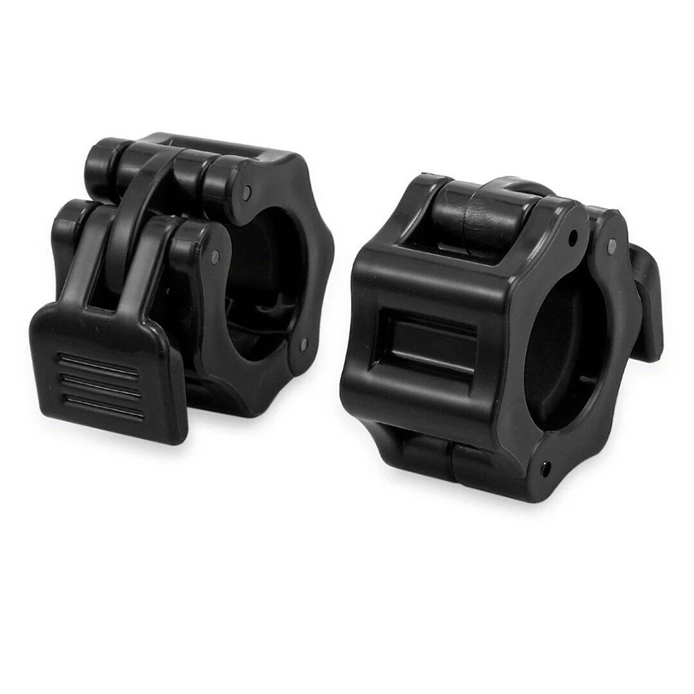 2Pcs Plastic Barbell Buckle Lock Weight Lifting Bar Clamp Collars Black ...