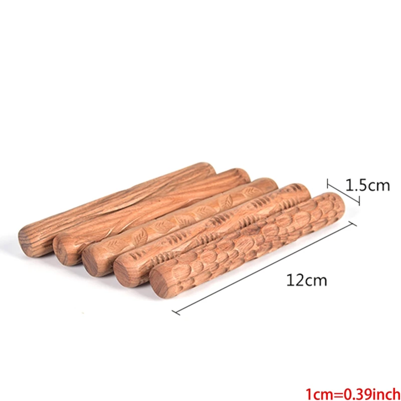 Pottery Tools Wood Hand Rollers for Clay Clay Stamp Clay Pattern Roller ...
