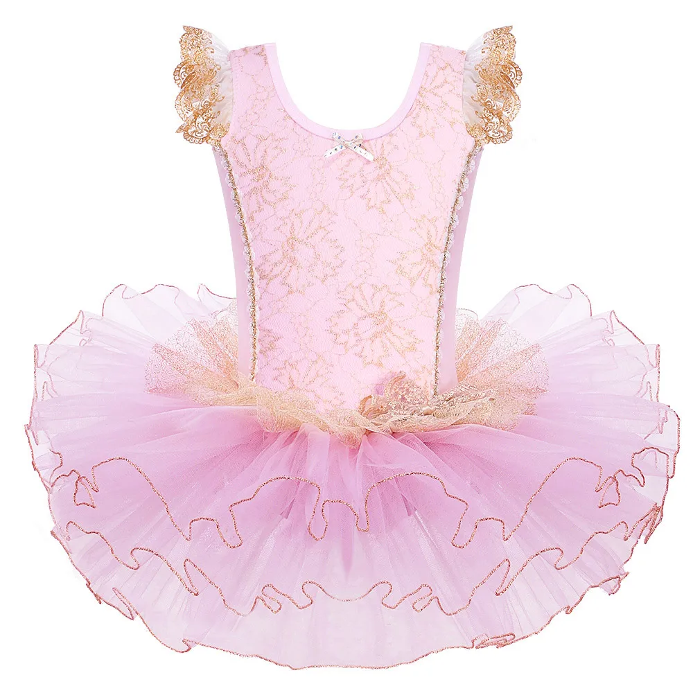 Vestido de balé baohulu de algodão rosa, roupa de bailarina infantil ...