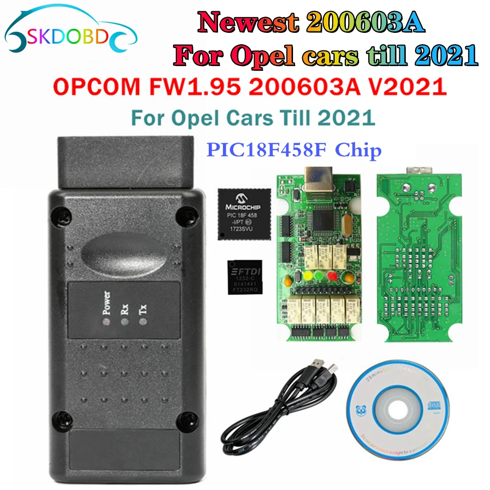 OPCOM V1.70 1.95 1.99 dla Opel OP COM V5 OBD2 czytnik kodów CAN BUS OP ...