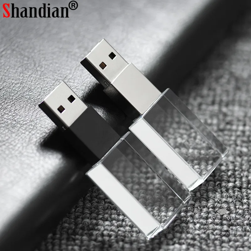 SHANDIAN Crystal usb sticks 3D print custom logo 4GB 16GGB usb flash ...