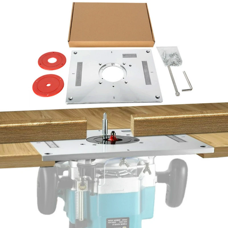 Electric Wood Milling Trimming Machine Flip Plate Guide Table Aluminum ...