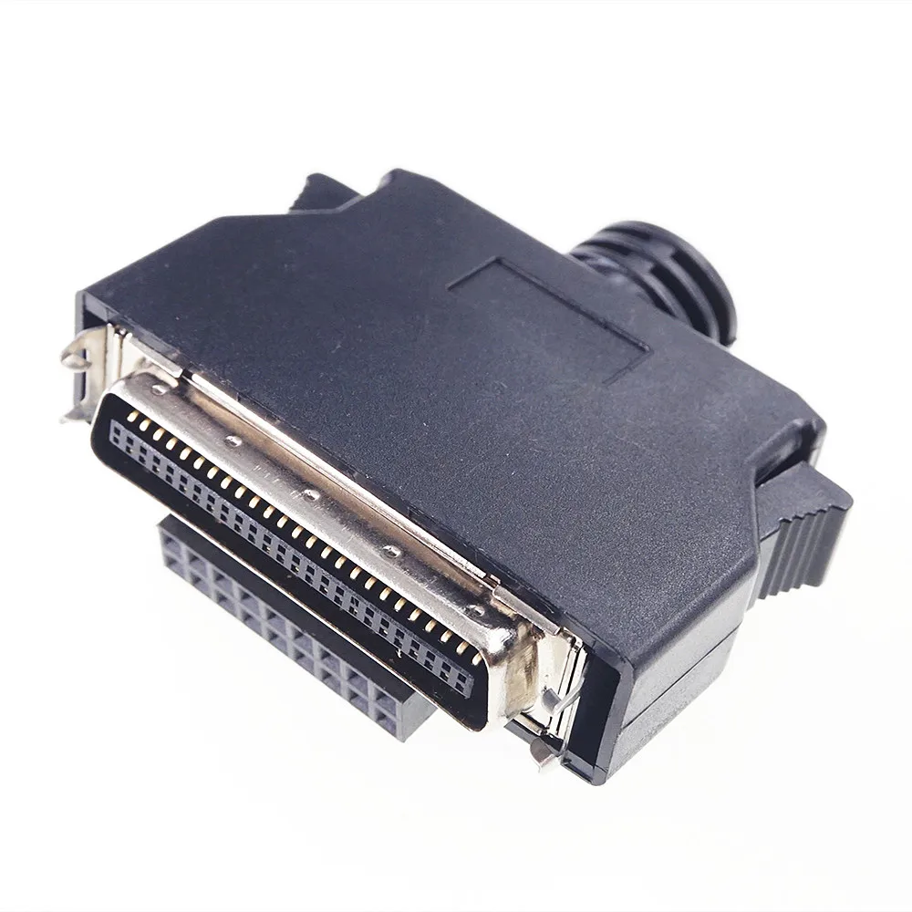 DIY SCSI 커넥터 MDR 50 위치 납땜 수 플러그 50 핀 커넥터 쉘 키트, 케이블 조립용 실드, 5 개|shield ...