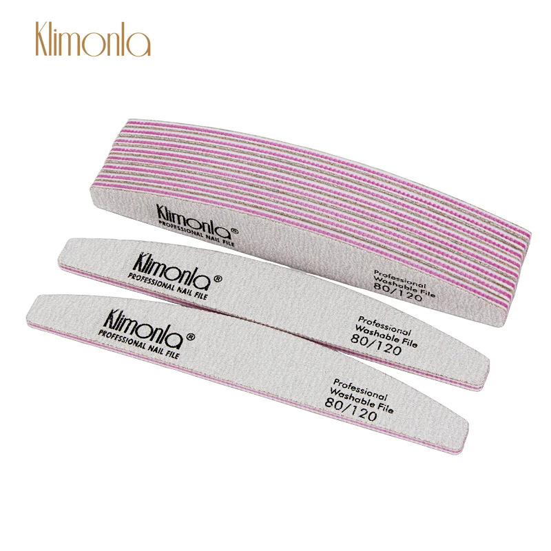 10Pcs Klimonla Gray Nail File 80/120 Grit Lima Buffer Block Sanding ...