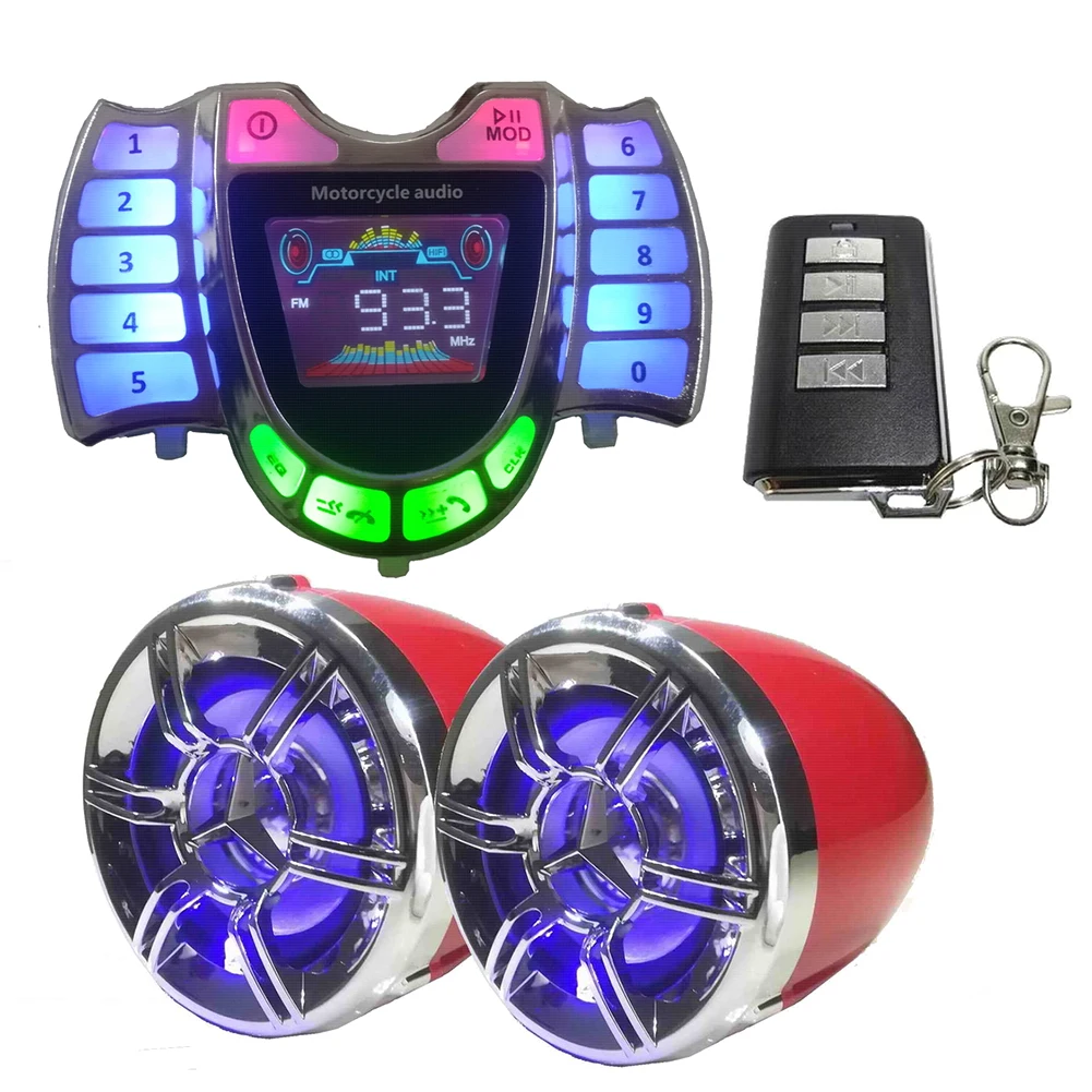 Motorcycle Bluetooth-compatible Sound Audio System Waterproof Stereo ...