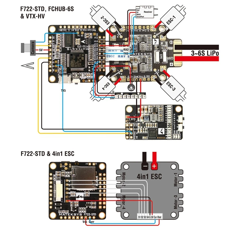 F722-STD STM32F722 F7 Контроллер полета Встроенный OSD BMP280 барометр Blackbox для ...