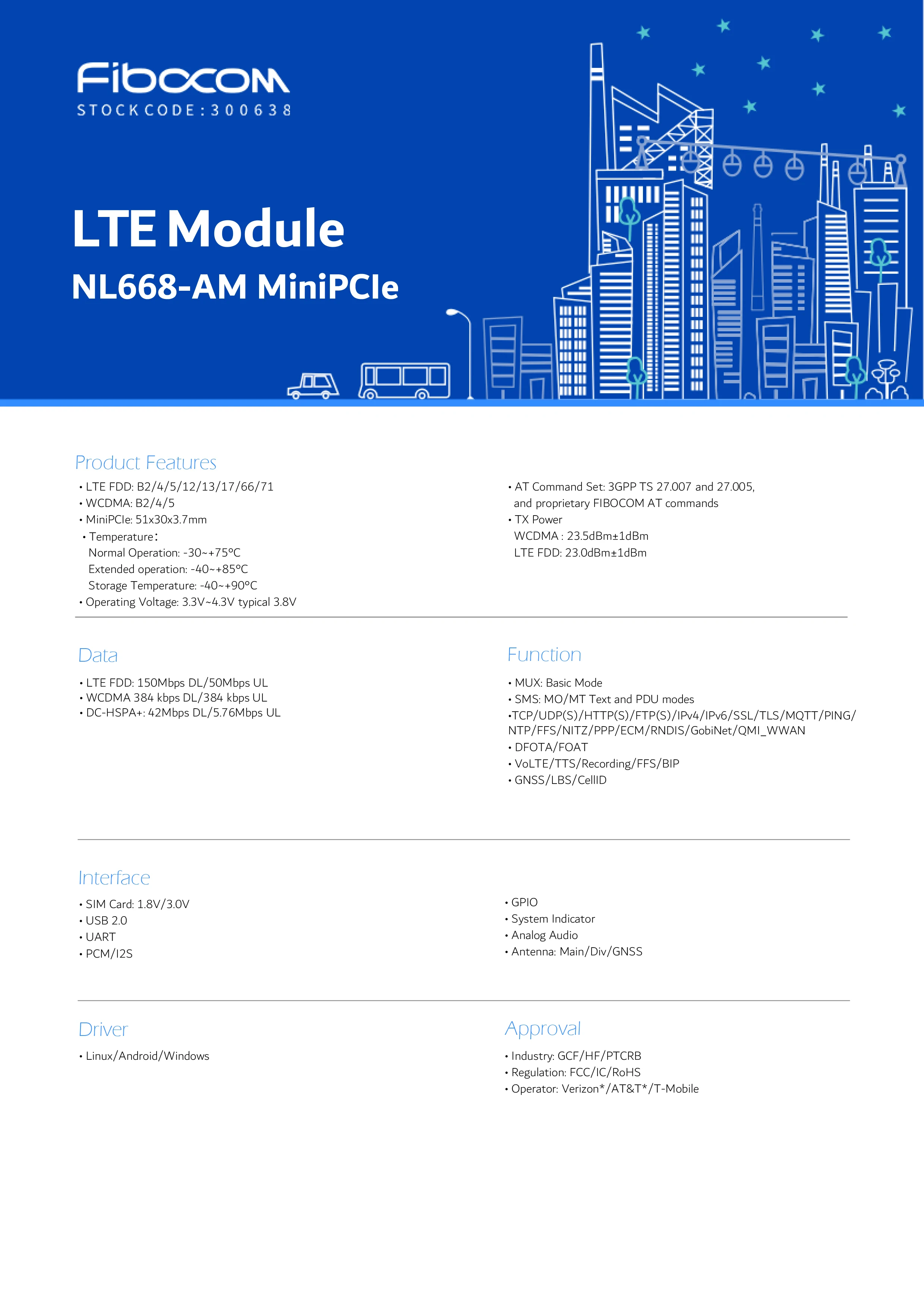 China Low Price 100% New Original Fibocom NL668-AM Mini Pcie 4G Cat4 ...