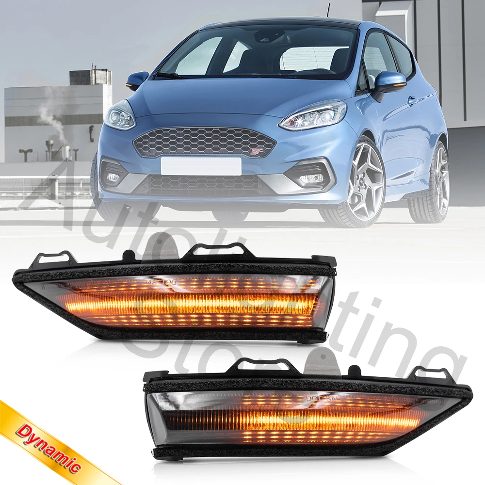 2pcfor Ford Fiesta St Line Mk8 B479 Sport Active 2 Pcs Dynamic Led Side ...