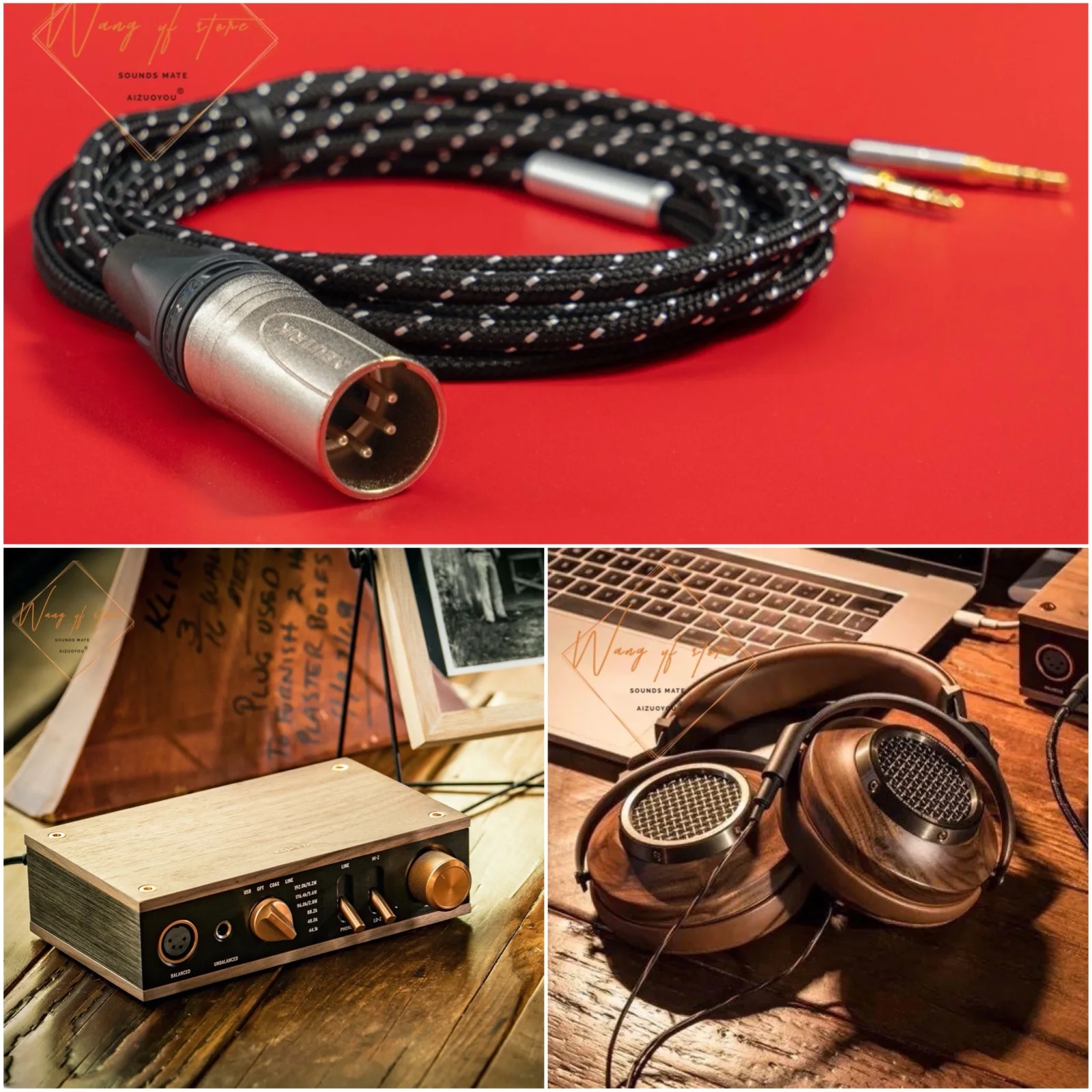 Hifi Balanced Audio Cable For Klipsch Hp3 Headphones XLR 4 Pins CANNON PLUG 1.2M