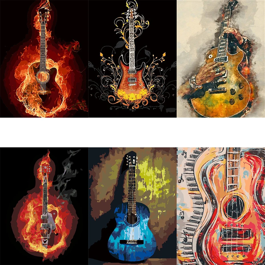 Lukisan Orang Main Gitar