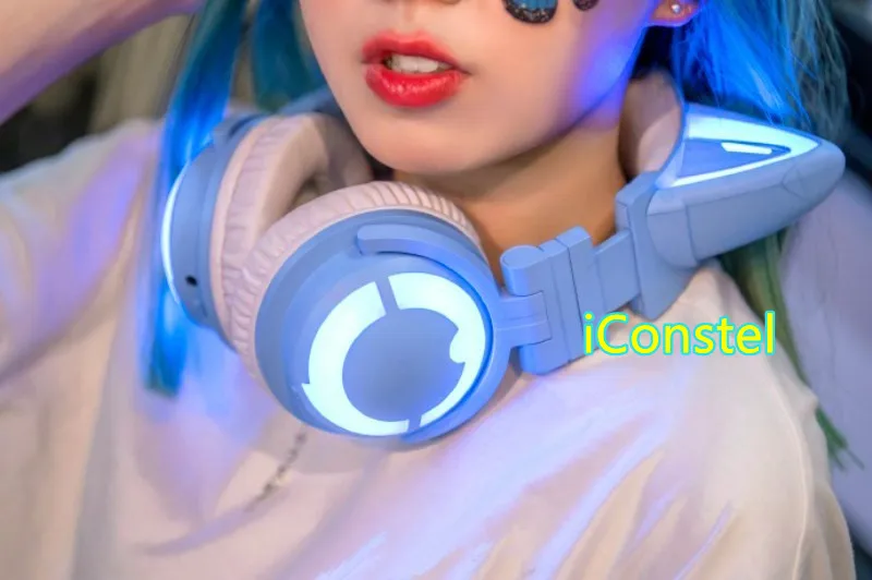 Orignal Yowu 3 Cat Ears Lolita Blue Wireless Bluetooth Headset 12 ...