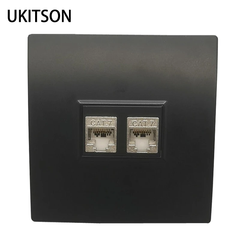2-Plugs-CAT7-CAT-6A-RJ45-Keystone-Jack-Keystone-Faceplate-Wall-Panel ...