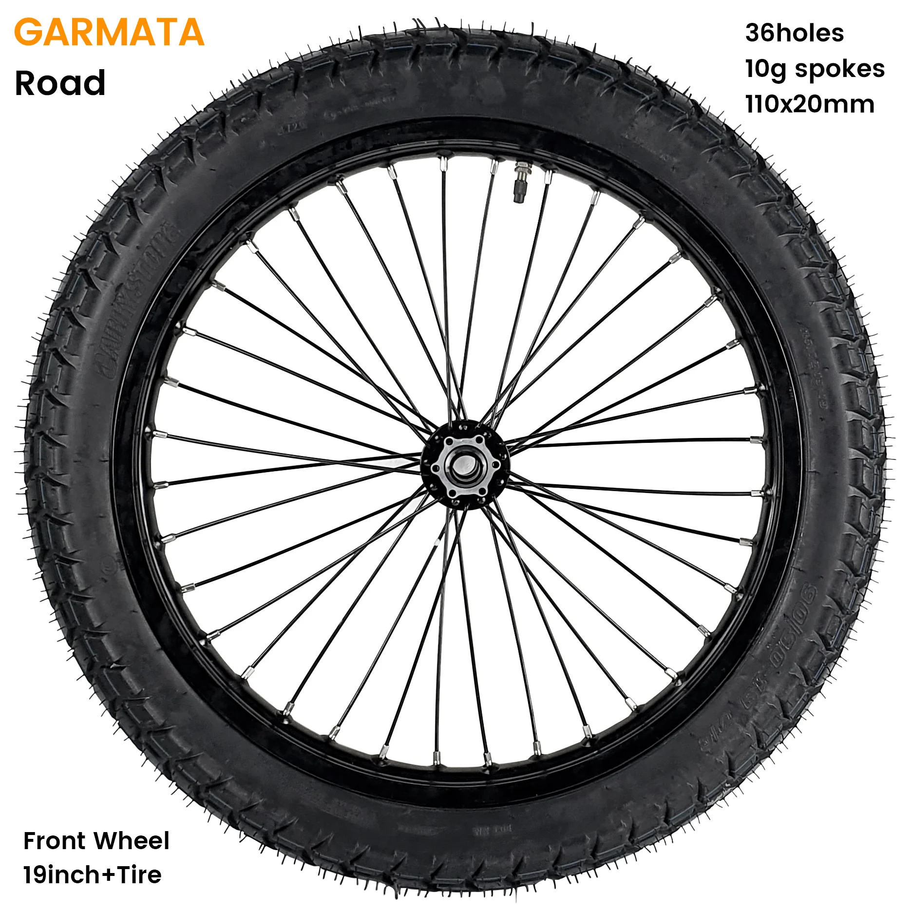 GARMATA-Enduroebike-Front-Wheel-19inch-Tire-black-36holes-10g-spokes ...