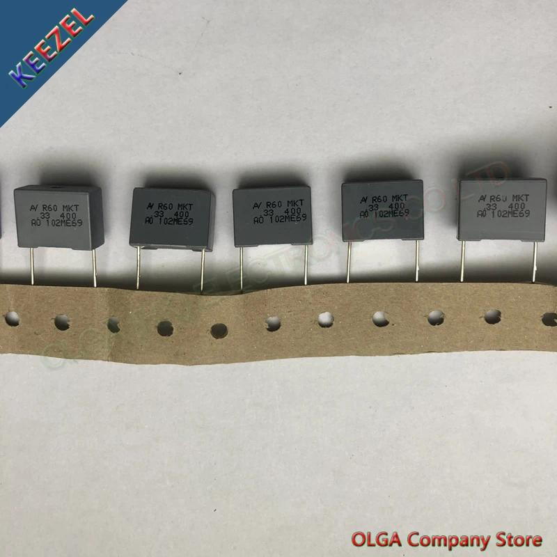 AV R60 ฟิล์ม 0.33uf 330nf 334 400v p15 ความถูกต้อง: 20%|capacitor 33uf ...