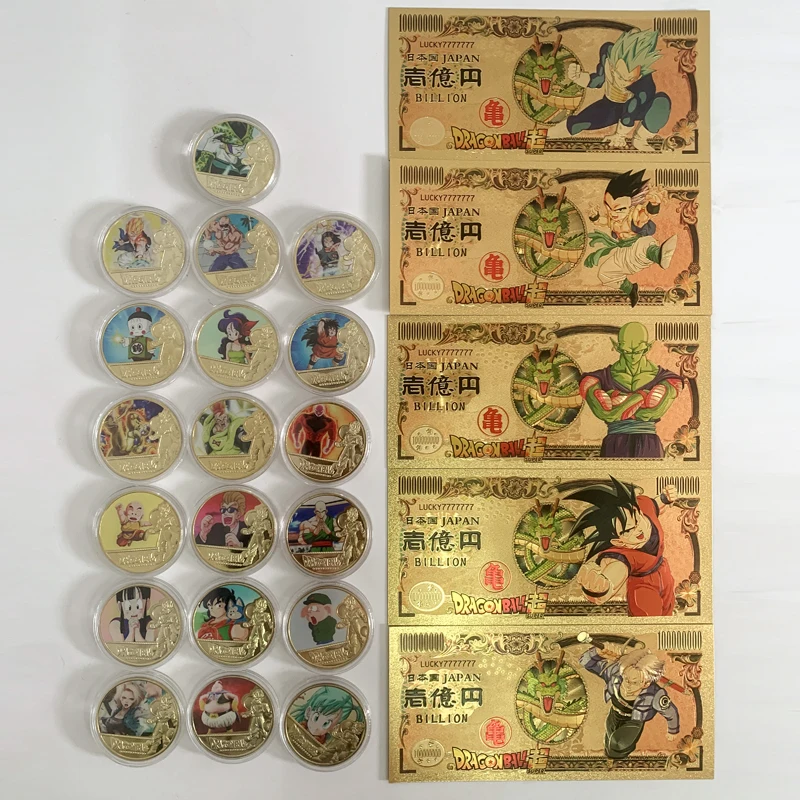 Dragon Ball Anime Commemorative Banknote Cartoon Medal Gold Coin Crafts ...