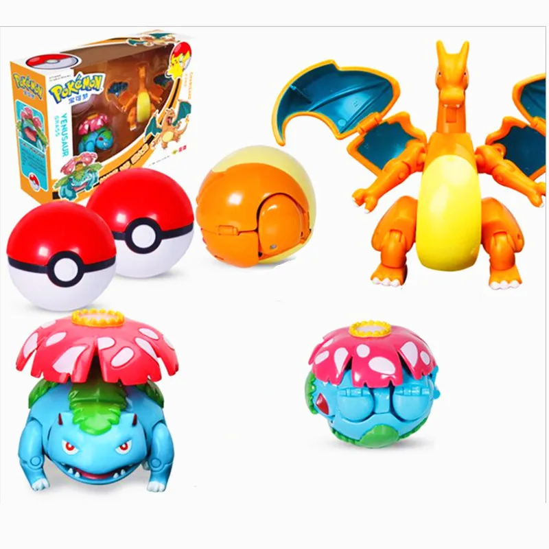Pokemon Ball Variant Toy Model Pikachu Jenny Turtle Pocket Monsters ...
