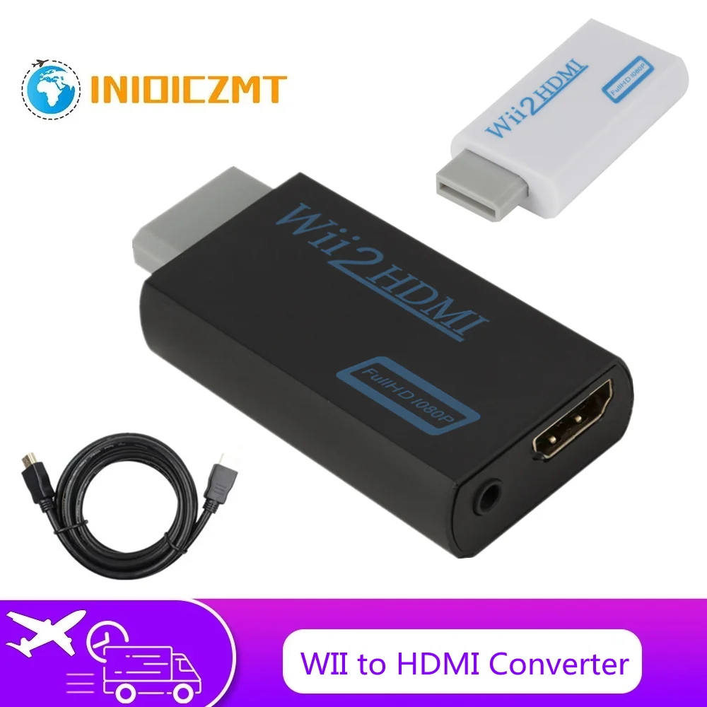 Wii à HDMI - Support noir 4K - Adaptateur de convertisseur de câble ...