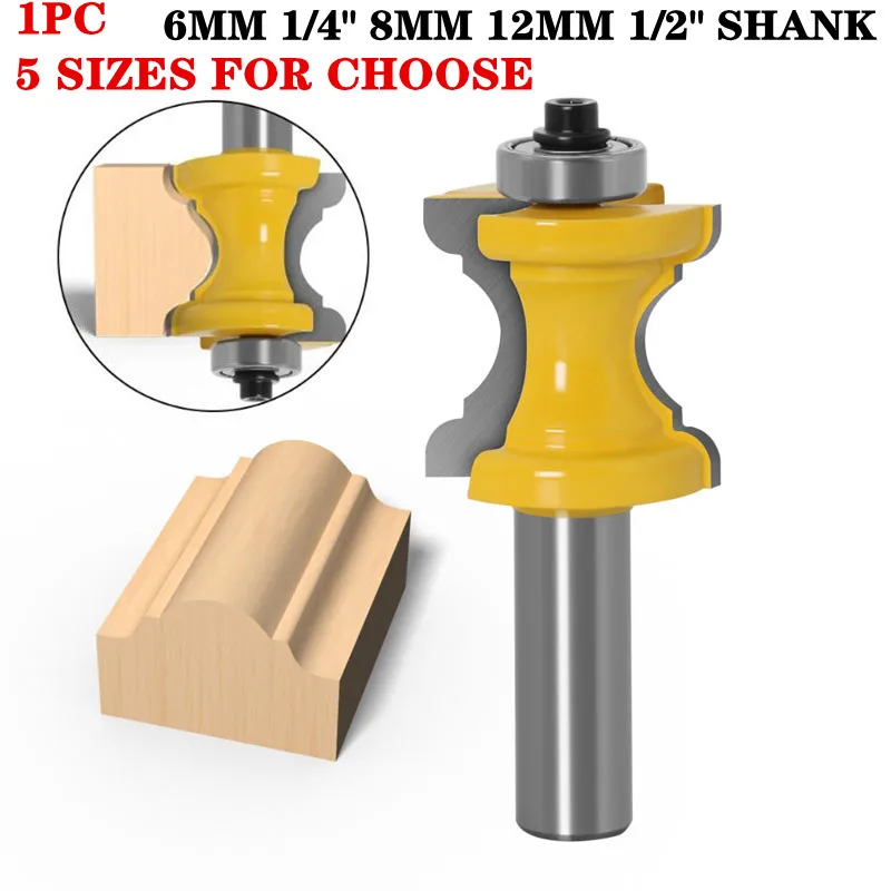 1pc Bullnose Bead Column Molding Wood Router Bit Tungsten Carbide Wood ...